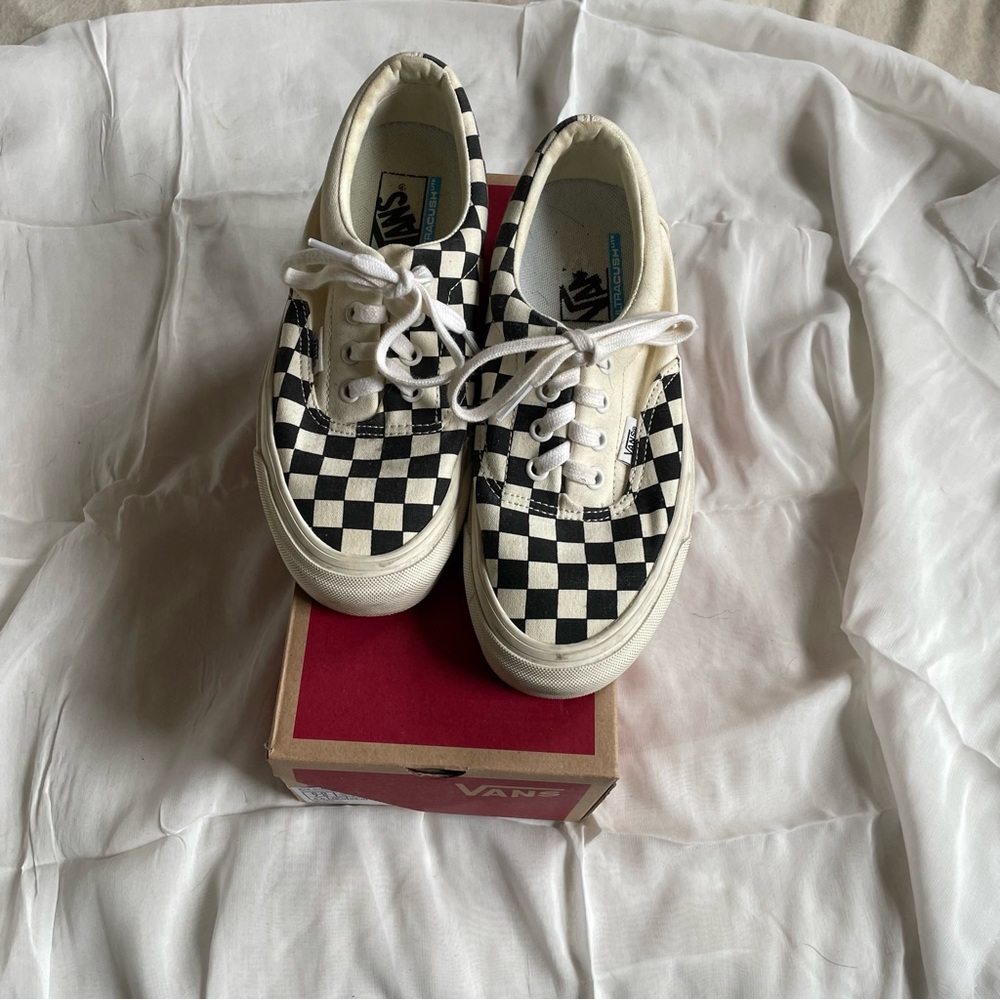 Vans Era Podium Checkerboard Sneaker 7.5 W/6 M White … - Gem